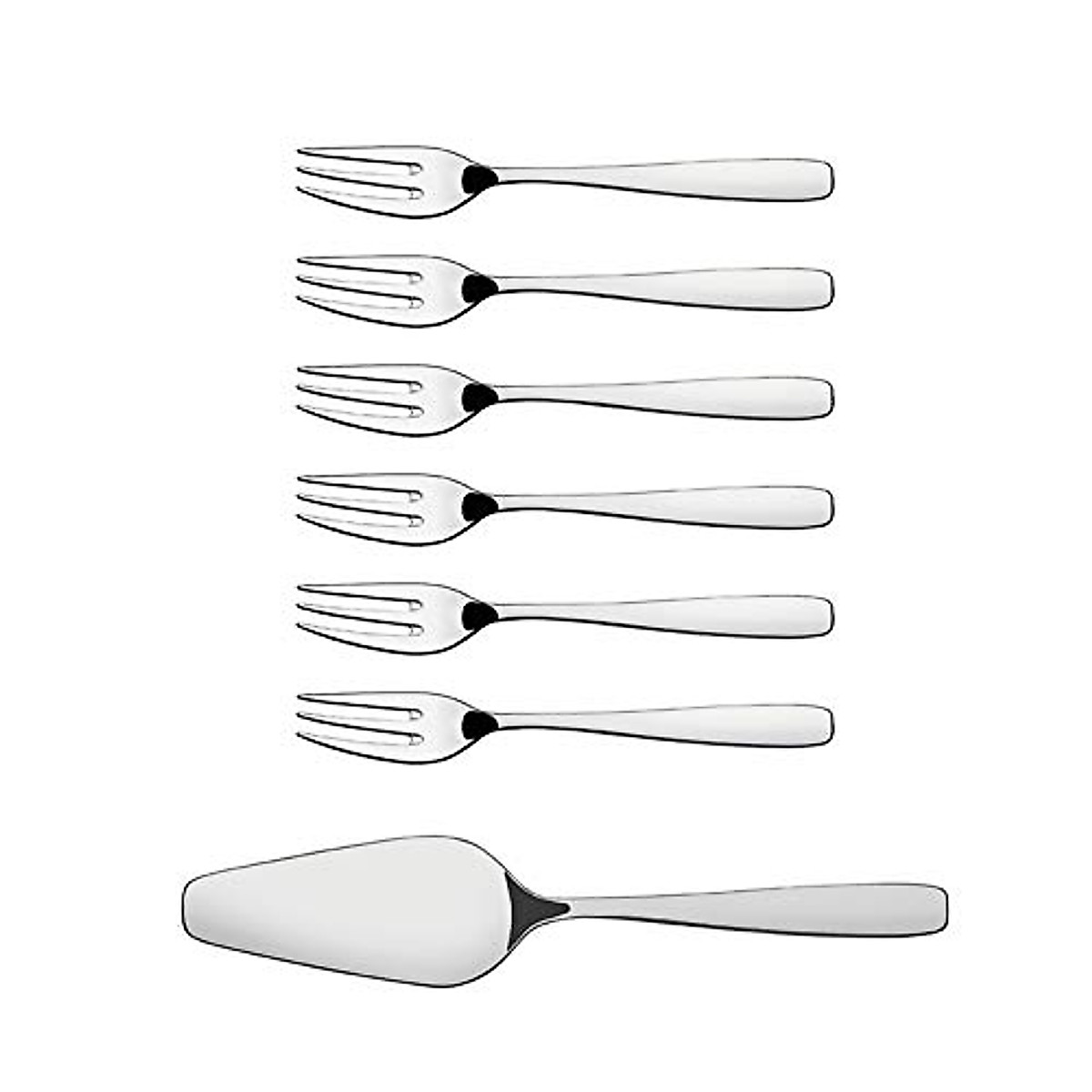 Tramontina Essential Dessert Forks, 6 Pcs. + 1 Cake Server