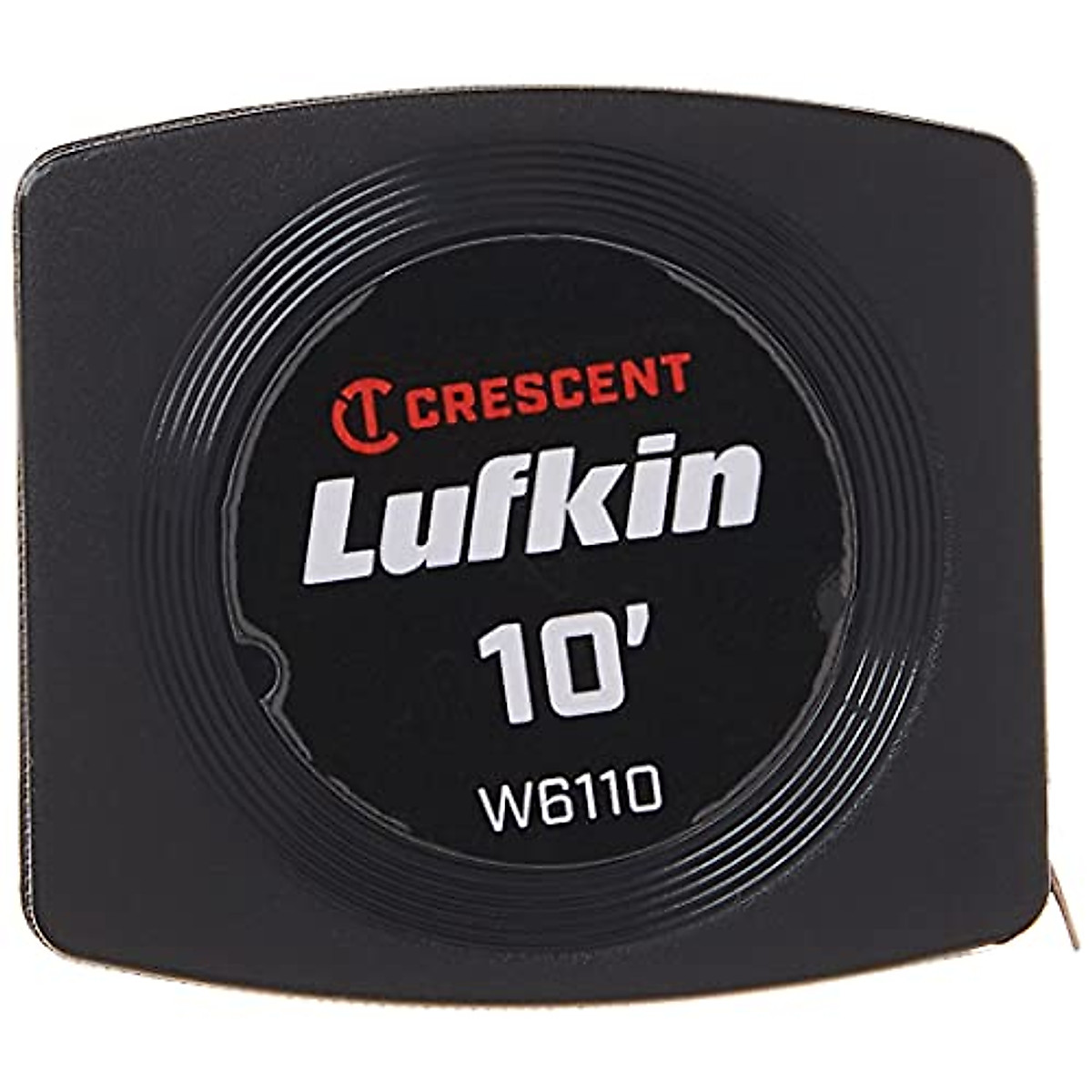 Crescent Lufkin 1/4" x 10' Pee Wee Yellow Clad Pocket Tape Measure - W6110 , Black