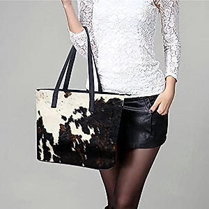 YongColer Modern Cow Print Tote Bag, Big Purse Shoulder Handbag for Women, Cowhide Printed Design