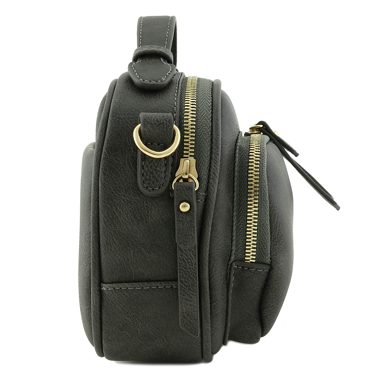 Top Handle Mini Satchel Bag Crossbody Purse (Charcoal Grey)