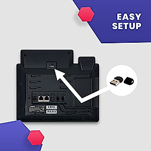Yealink WF40 USB Wi-Fi Dongle Adapter for SIP IP Phones- Compatible Models - T27G, T29G, T46G, T48G, T41S, T42S, T46S, T48S, T52S, T54S- Global Teck Microfiber Cloth