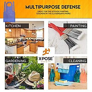 Xpose Safety Plastic Disposable Aprons - Individually Packaged Durable 1 mil 24" x 42" (100, Blue)