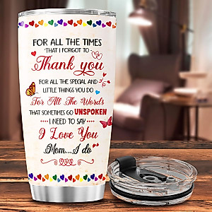 Insulated For Cups Mothers Funny Day Mother Handle Tumblers Women Coffee Mama, Dear Mom Letter, Mom Gifts, Tumbler 20 Oz With Lid And Straw
