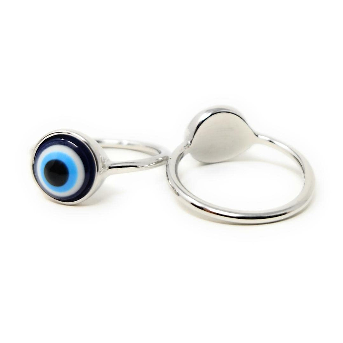 Ello Elli 1.5mm Stainless-Steel Evil Eye Ring (7)