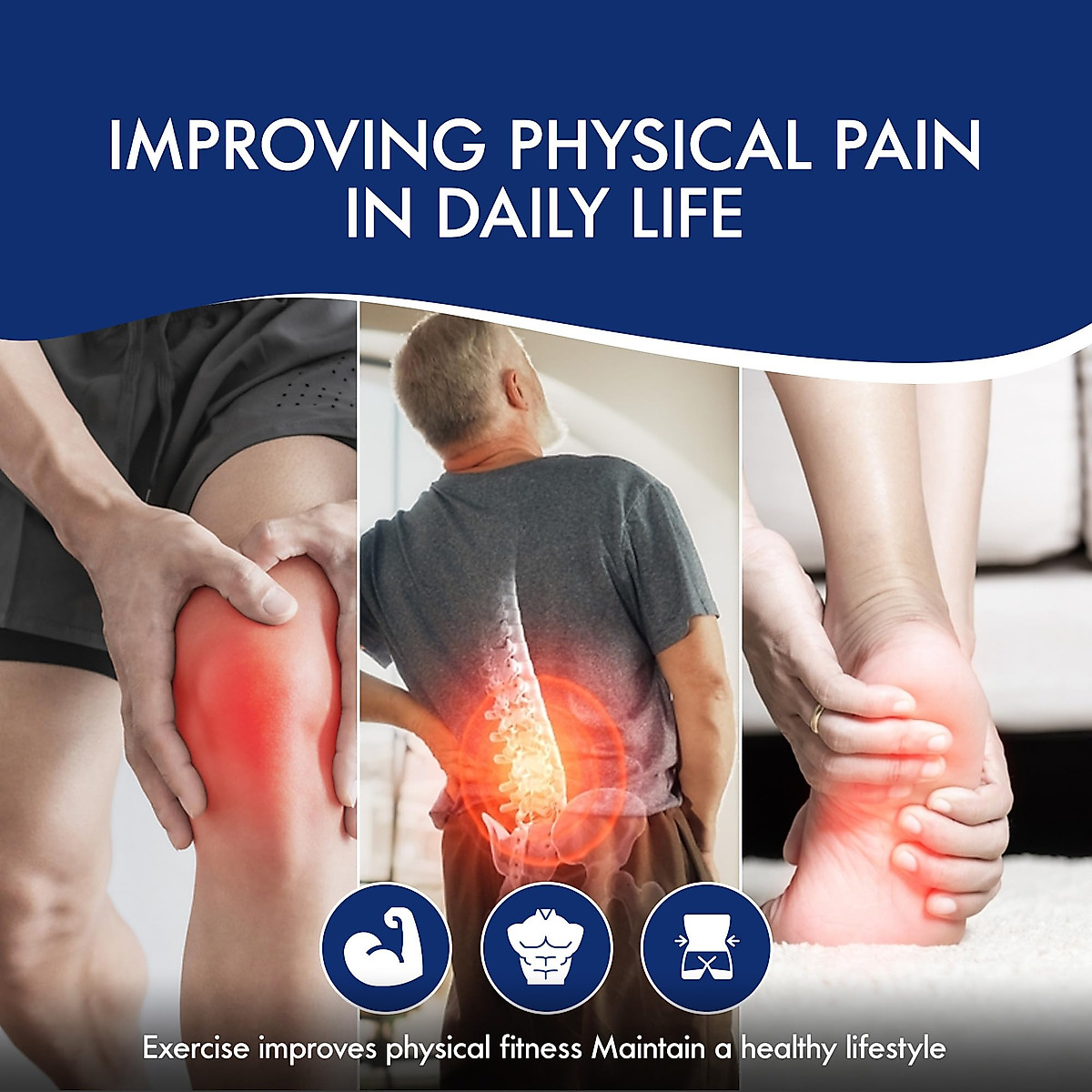 IRoller Foam Roller Patented Multi Phase Roller, 5 Year Warranty Firm High Density EVA Foam 6x13", Myofascial Release, Deep Muscle and Spinal Stabilization,Relieve Muscle Tensions (Blue, 6x13)