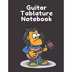 Guitar Tablature Notebook: 150 sheets of paper, 8.5 x 11 inches, 7 Blank Chord Diagrams, Seven 6-Line Staves