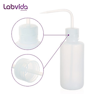 Labvida New Released Thick Wall 250ml Squeeze Bottle Set 2pcs- Laboratory Grade Durable Wash Bottles for Precision Liquid Dispensing and Tattoo Cleaning