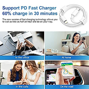 iPhone 14 13 12 Fast Charger [Apple MFi Certified] 20W PD USB C Wall Charger with 6FT Lightning Cable Compatible iPhone 14/14 Pro/14 Pro Max/14 Plus/13/12/11/Pro/Pro Max/Mini/Xs Max/XR/X, iPad