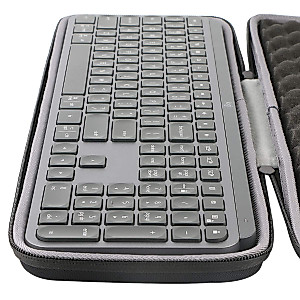 co2CREA Hard Case Replacement for Logitech MX Keys S/MX Keys Advanced Wireless Illuminated Keyboard (Case for MX Keys Keyboard, Black Case)