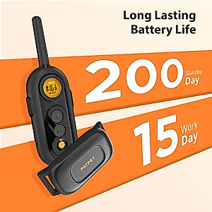 PATPET Dog Shock Collar for Medium Dogs- Dog Training Collar with Remote, Shock Collar for Small Dogs 5-15lbs, Rechargeable IPX7 Waterproof with Beep Vibration Shock Modes