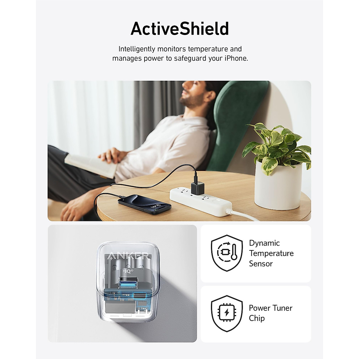 Anker USB C Charger Block 20W, Anker 511 Charger (Nano Pro), PIQ 3.0 Compact Fast Charger for iPhone 15/15 Plus/15 Pro/15 Pro Max, 14/13/12 Series, Galaxy, Pixel 4/3, iPad (6 ft USB-C Cable Included)