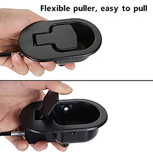 APACALI Recliner Pull Cable Replacement Set of 4, Universal Black Sofa Couch Recliner Release Cables with Plastic Pull Handle fits Most Recliner Brands, Hook Exposed Cable Length (4.75")