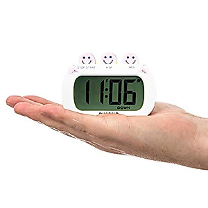 PINGKO Digital Kitchen Timer Fashion Design Clock Cooking Timer with Big Digits,Large LCD Display, Loud Alarm, Magnetic Backing Stand,Battery Included-Pink
