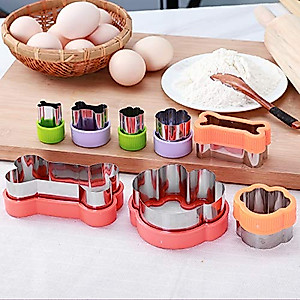 Magigift Dog Cookie Cutter Set - Dog Bone and Dog Paw Print Cookie Mold for Homemade Treats - Stainless Steel Cookie Cutter molds for Kids Suitable for Cakes and Cookies (Assorted Sizes)