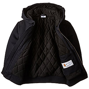 Carhartt boys Active Quilt Lined Coat outerwear jackets, Black, X-Small US