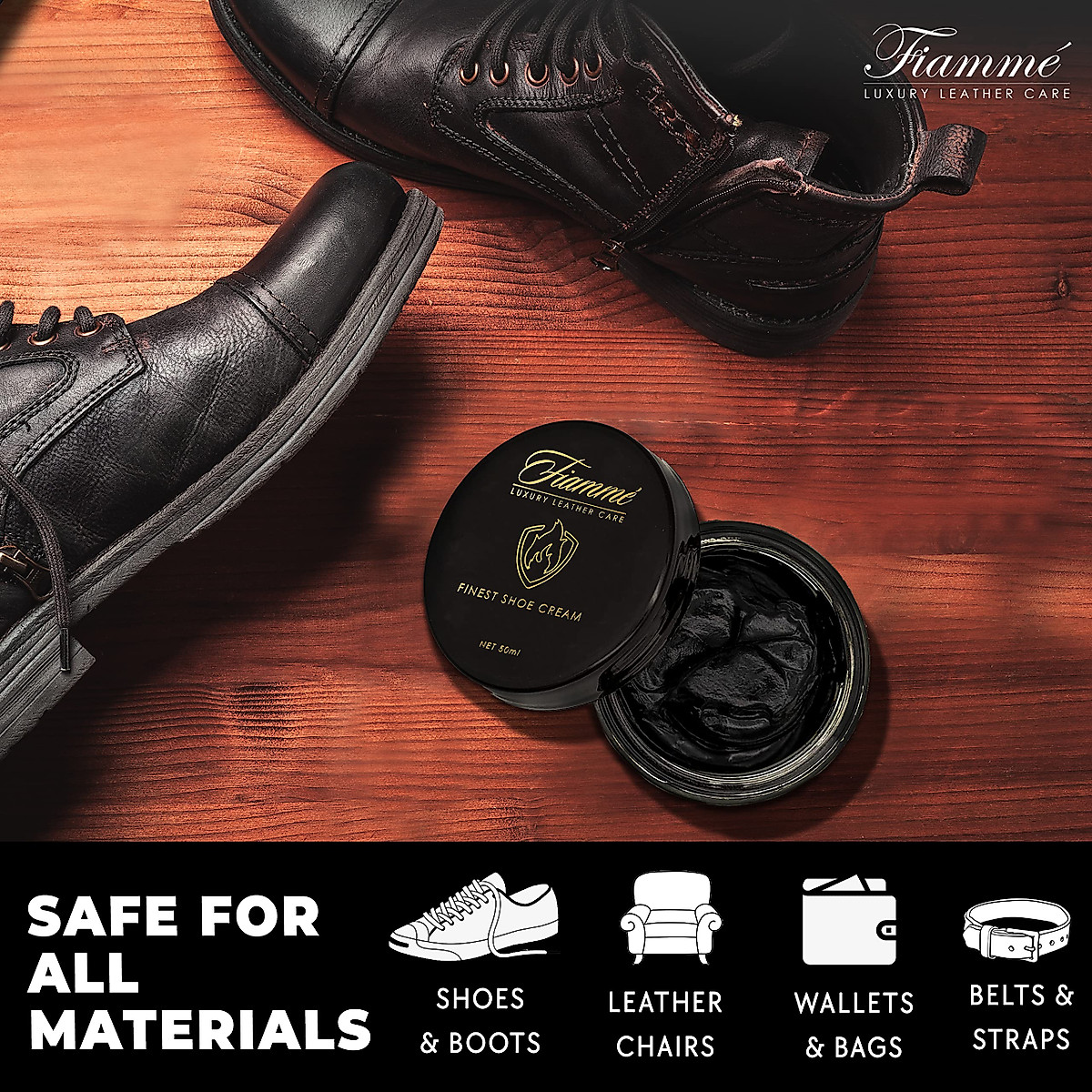 Leather Hero Shoe & Boot Cream Polish - Restore Color, Condition & Protect Leather Goods - Made in USA - 1.6oz (White)