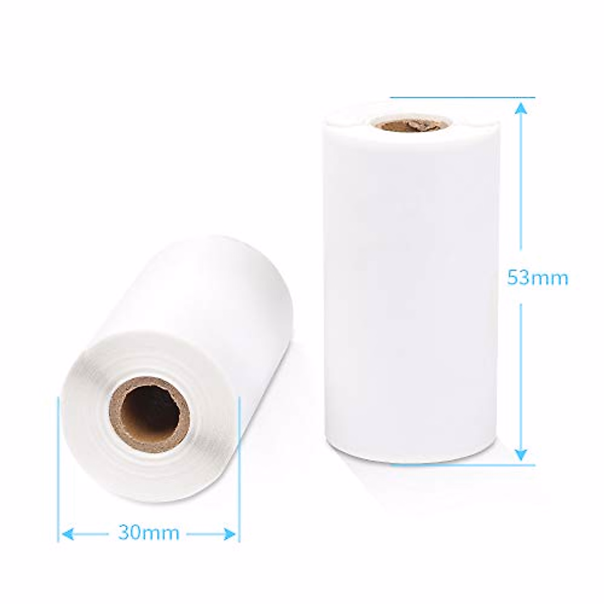 Phomemo White Self-Adhesive Thermal Paper for Phomemo M02/M02 Pro/M02S/M03, Storage Time 20 Years, 50mm x 3.5m, Diameter 30mm, 3 Rolls
