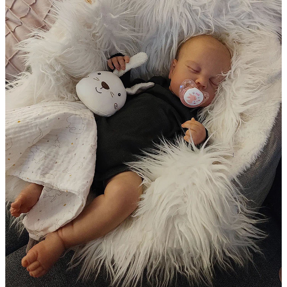 Zero Pam Sleeping Reborn Baby Doll Boy 20 Inch Lifelike Silicone Toddler Dolls Realistic Newborn Doll Eyes Closed Soft Body Visible Veins Handcrafted