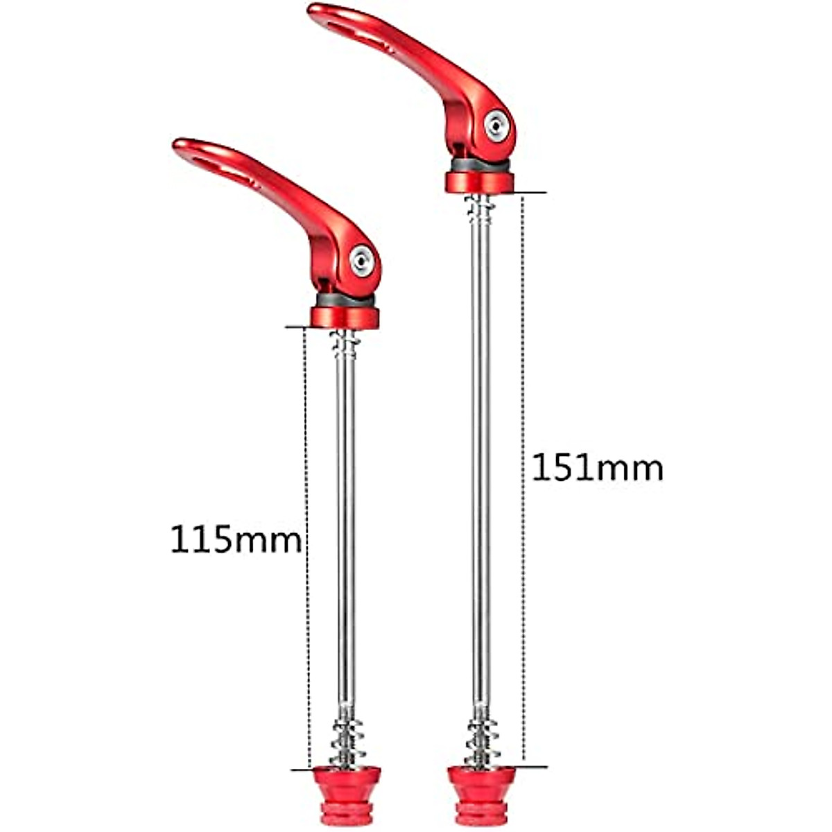 Chooee Quick Release Skewers Front & Rear Set for Mountain bike,red