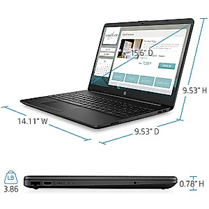 2022 Newest HP 15.6" FHD IPS Laptop Computer, Intel Celeron N4020(up to 2.8 GHz), 8GB RAM, 128GB SSD, Office 365, HDMI, Bluetooth, Webcam, USB-C, Windows 10S, Black, Online Class Ready, JVQ Mousepad