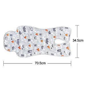 Gel Car Seat Cooler Pad Summer Chair Ice Cushion 27.7513.58in Baby Car Seat Cooler Pad Dibiao Carseat and Stroller Cooling Pad Child Safety Seat, Grey Forest, 1979040/120951AM106
