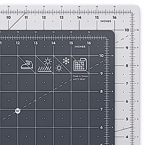 Arteza Self Healing Rotary Cutting Mat, 12"x18" with Grid & Non Slip Surface for Fabric, Paper, Vinyl, Plastic, Eco Friendly, Durable & Flexible, Great for Crafts, Quilting, Sewing, Scrapbooking