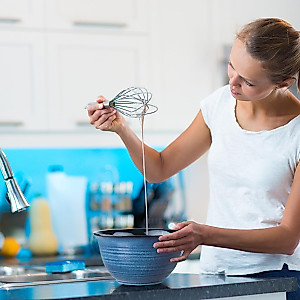 Hasense Ceramic Soup Bowls Set of 4, 40 Ounce Large Cereal Bowls for Kitchen, Deep Serving Bowls for Salad Pasta Ramen Pho Popcorn, Dishwasher Microwave Safe, Navy Blue