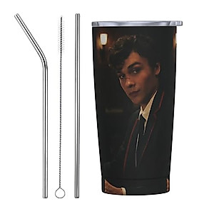 OAEWRE Benjamin Actors Wadsworth Stainless Steel Mug Insulated Tumbler Coffee Mugs with Lids and Straw Double Wall Vacuum Cup 20oz