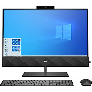 HP Pavilion 27 TOUCH Desktop 2TB SSD 64GB RAM Win 10 Pro (Intel Core i9-10900 processor w TURBO Boost to 5.20GHz, 64 GB RAM, 2 TB SSD, 27-inch FHD TOUCHSCREEN, Win 10 Pro) PC Computer All-in-One Black