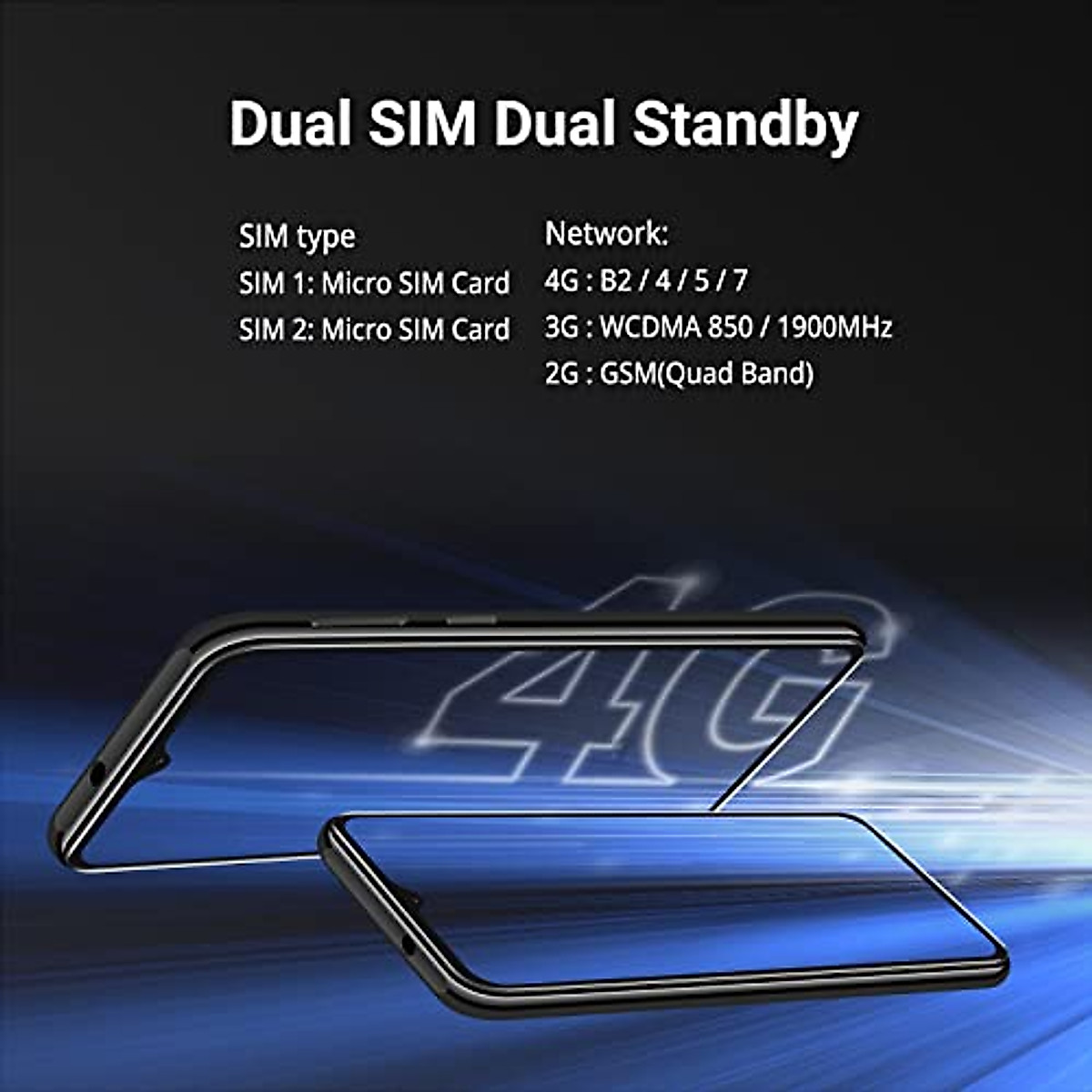 XGODY X14 Unlocked Smartphones, 6.52 Inch Large Screen 4G Dual Sim Mobile Phones, Dual 5MP + 256GB Extended Storage Cheap Cell Phones, Android 9.0 OS, 3000mAh Massive Battery, Face Recognition (Black)