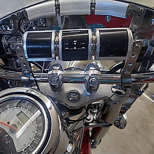 GoHawk RD8 Gen.2 Waterproof Bluetooth Motorcycle Stereo Speakers 7/8-1.25 in. Handlebar Mount MP3 Music Player Audio Amplifier System Scooter Bike ATV, AUX in, USB, FM Radio