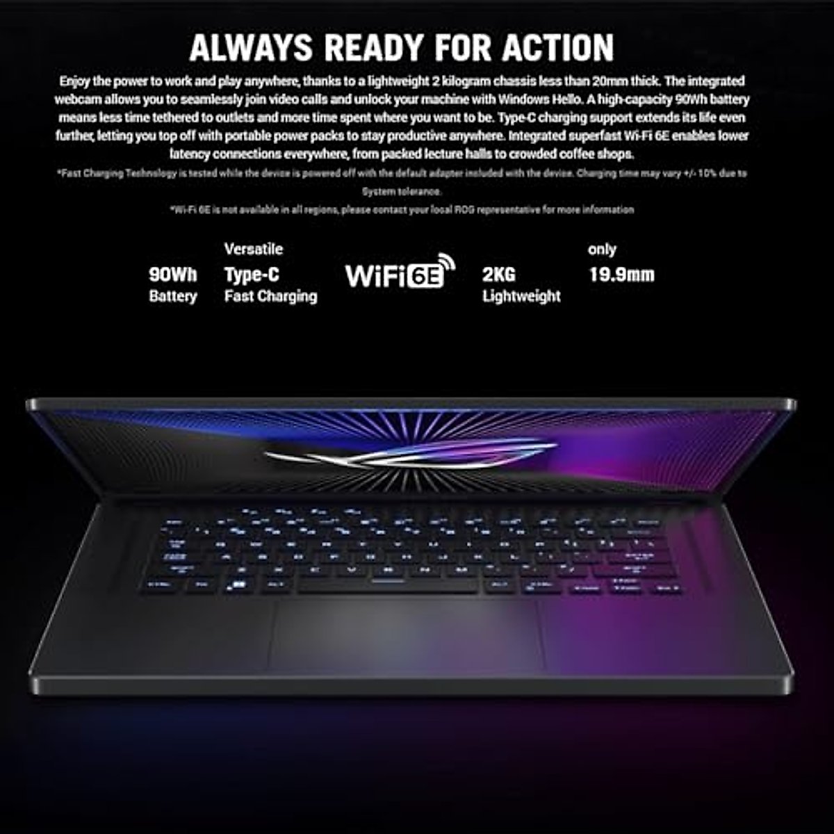 ASUS ROG-Zephyrus-G16 Gaming Laptop Computer - 16" 165Hz Display, CPU i7-13620H Processor, NVIDIA GeForce RTX 4060, 16GB RAM, 1TB SSD, Backlit Keyboard, WiFi 6, Win 11 Home with Gaming Mouse