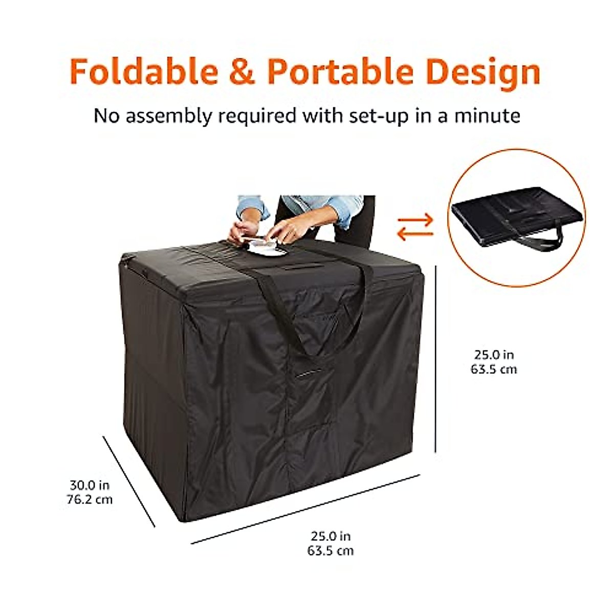 Amazon Basics Portable Foldable Photo Studio Box with LED Light - 25 x 30 x 25 Inches, 1 Count (Pack of 1)