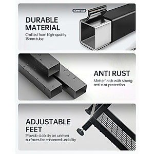 ZOES HOMEWARE 41" H Free Standing Towel Rack for Bathroom | 3 Tier Blanket Rack with 2 Storage Shelves | Anti-Rust Stand Towel Rack for Outdoor,Bathroom,Bath&Pool | Black, 41"x16"x12"