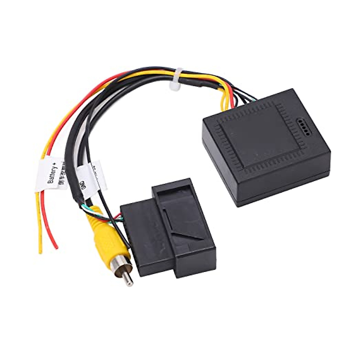 Qiilu Backup Camera Rear View License Plate Reverse Camera 12V 5W RGB to AV Converter Decoder Box Adapter Backup Camera Parts Replacement for Magotan CC