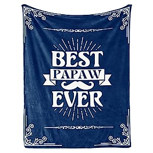 InnoBeta Gifts for Grandpa, Papaw, Throw Blanket for Grandfather, Presents from Granddaughters Grandsons for Christmas, Birthday, Father's Day - 50" x 65" Best Papaw Ever