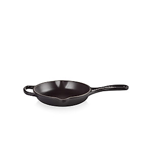 Le Creuset Enameled Cast Iron Signature Iron Handle Skillet, 6.33" (1/2 qt.), Licorice