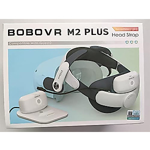 BOBOVR M2 Plus Head Strap Twin Battery Combo Accessories,Compatible with Quest 2,Dual Battery Pack + Magnetic Charging Dock