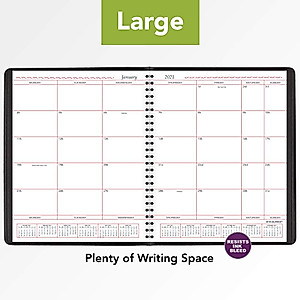 2021 Monthly Planner by AT-A-GLANCE, 8" x 10", Large, Black (701300521)