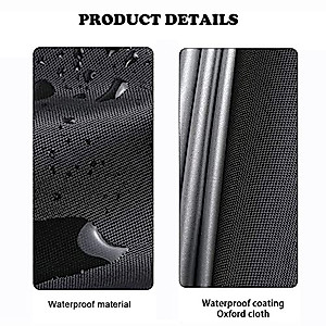 JK-GMTE Oxford Waterproof Patio Heater Cover Outdoor Round Heater Covers Head Vinyl Covers Weather Resistant Heavy Duty Heater Cover with Zipper Fabric （Top Cover Only,36"x36"x26", Black)