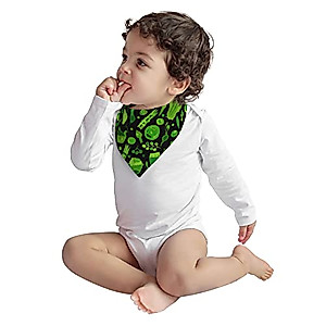 Augenstern Cotton Baby Bibs Green Vegetables Pattern Baby Bandana Drool Bibs Teething Food Bib