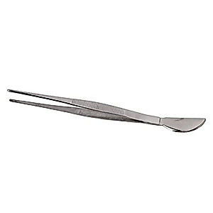 Mumusuki Bonsai Tweezers, Long Handle Stainless Steel Straight and Curved Tweezers Nippers Tongs Tweezers for Potted Loosening Soil Planing Grass (Straight)