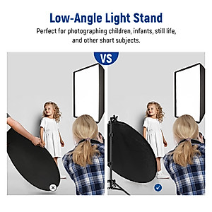 NEEWER 43"/110cm Light Reflector Kit, 5 in 1 Collapsible Round Reflector (Translucent/Silver/Gold/White/Black), Metal Clamp and 21"-43”/53-110cm Short Stand for Low Angle Children Studio Photography