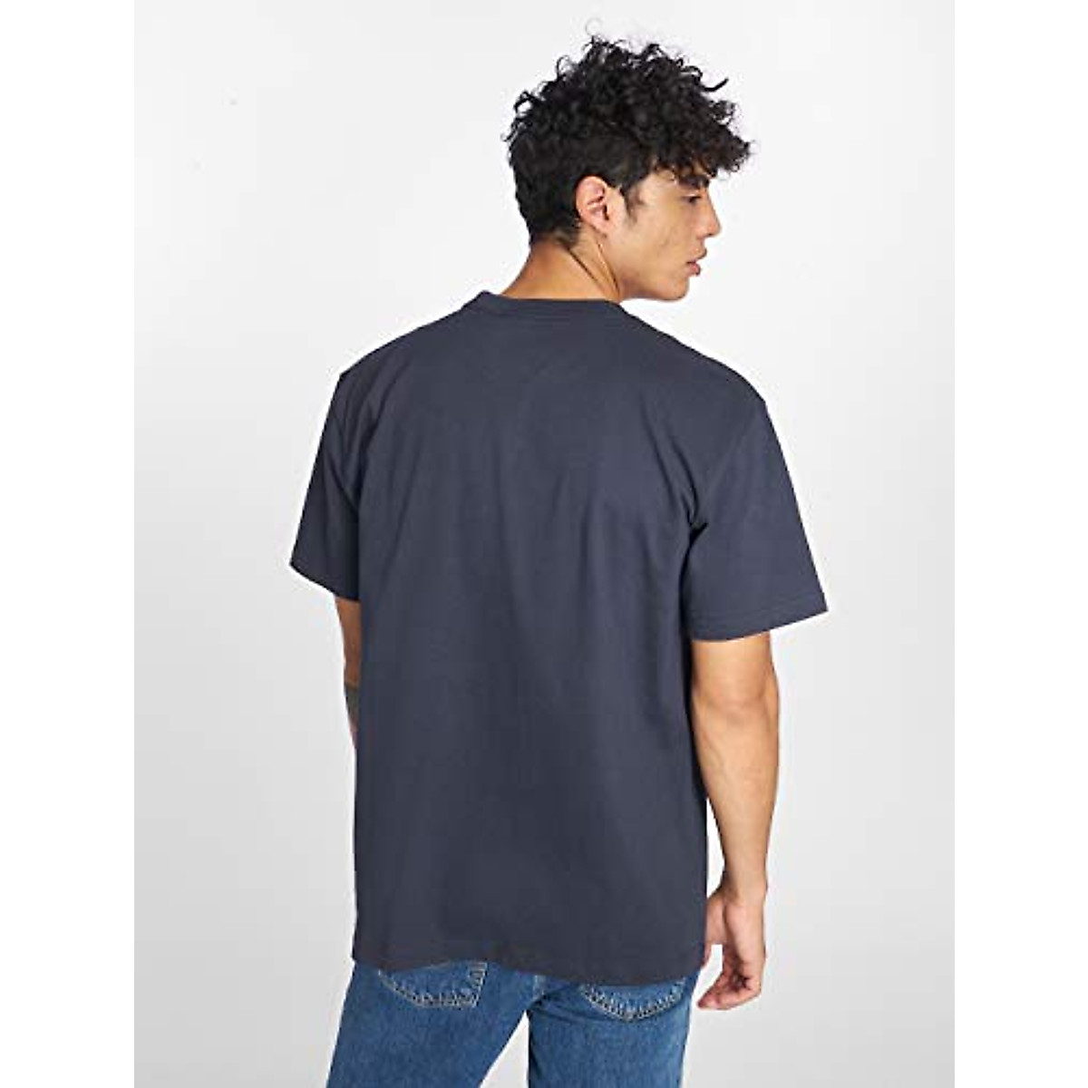 Dickie's Men's Heavyweight Crew Neck Short Sleeve Tee Big-tall,Dark Navy,3X-Large Tall