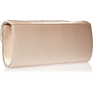 Jessica McClintock womens Angel Satin Tuxedo Flap Clutch Evening Handbag, Champagne, One Size US