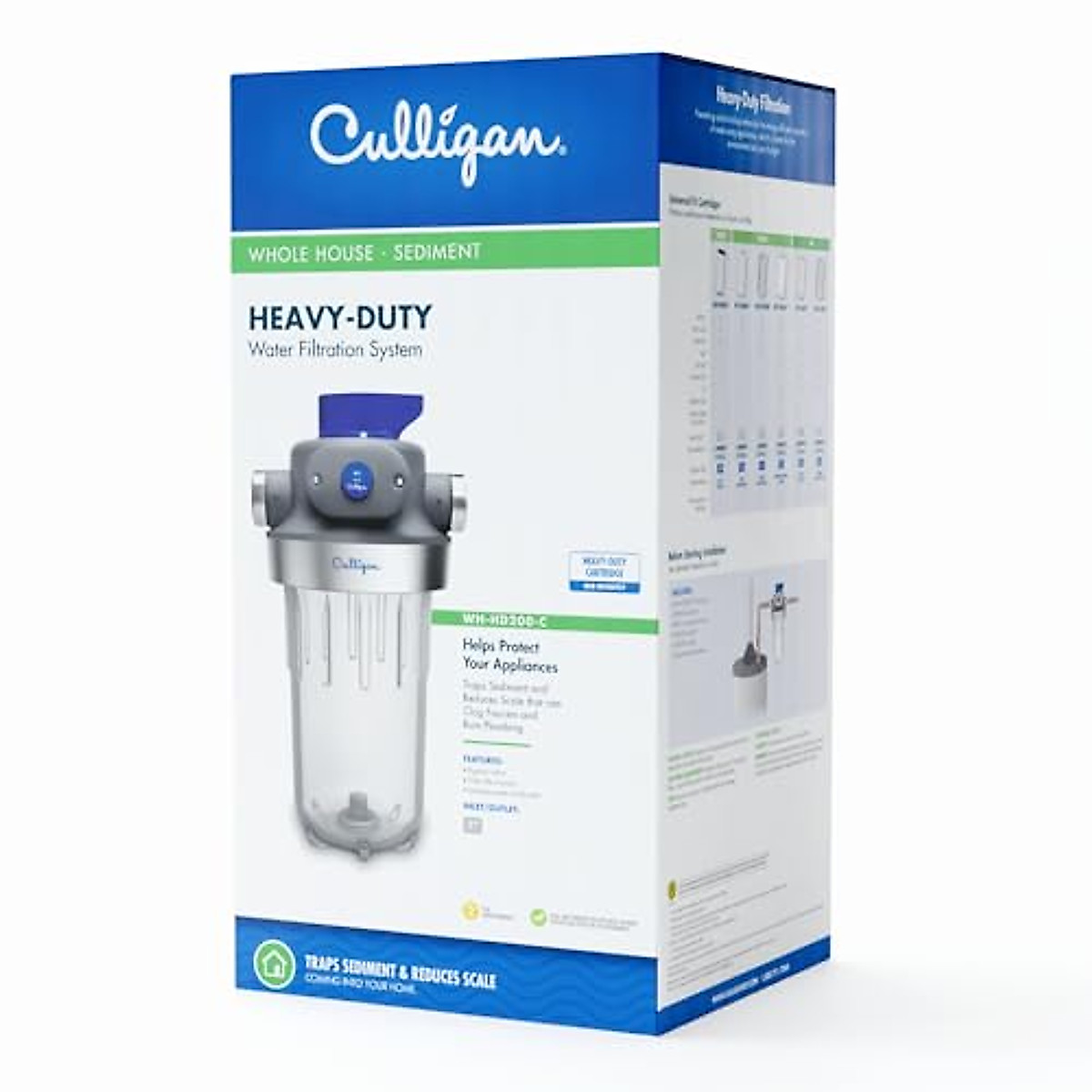 Culligan WH-HD200-C Whole House Water Filter System 1” Inlet/Outlet – Improve Tap Water Taste, Remove Sediment, Protect Appliances