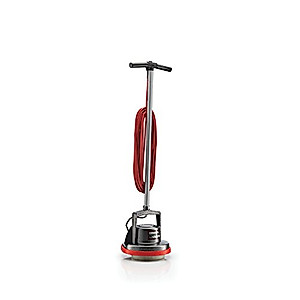 Oreck Commercial Orbiter Hard Floor Cleaner Machine ,Multi-Purpose Hardwood Wood Laminate Carpet Tile Concrete Grout Marble Floor Cleaning, 50-Foot Long Cord, ORB550MC, Gray/Red