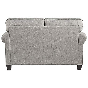 Signature Design by Ashley Alandari Traditional Loveseat with 2 Accent Pillows, Gray