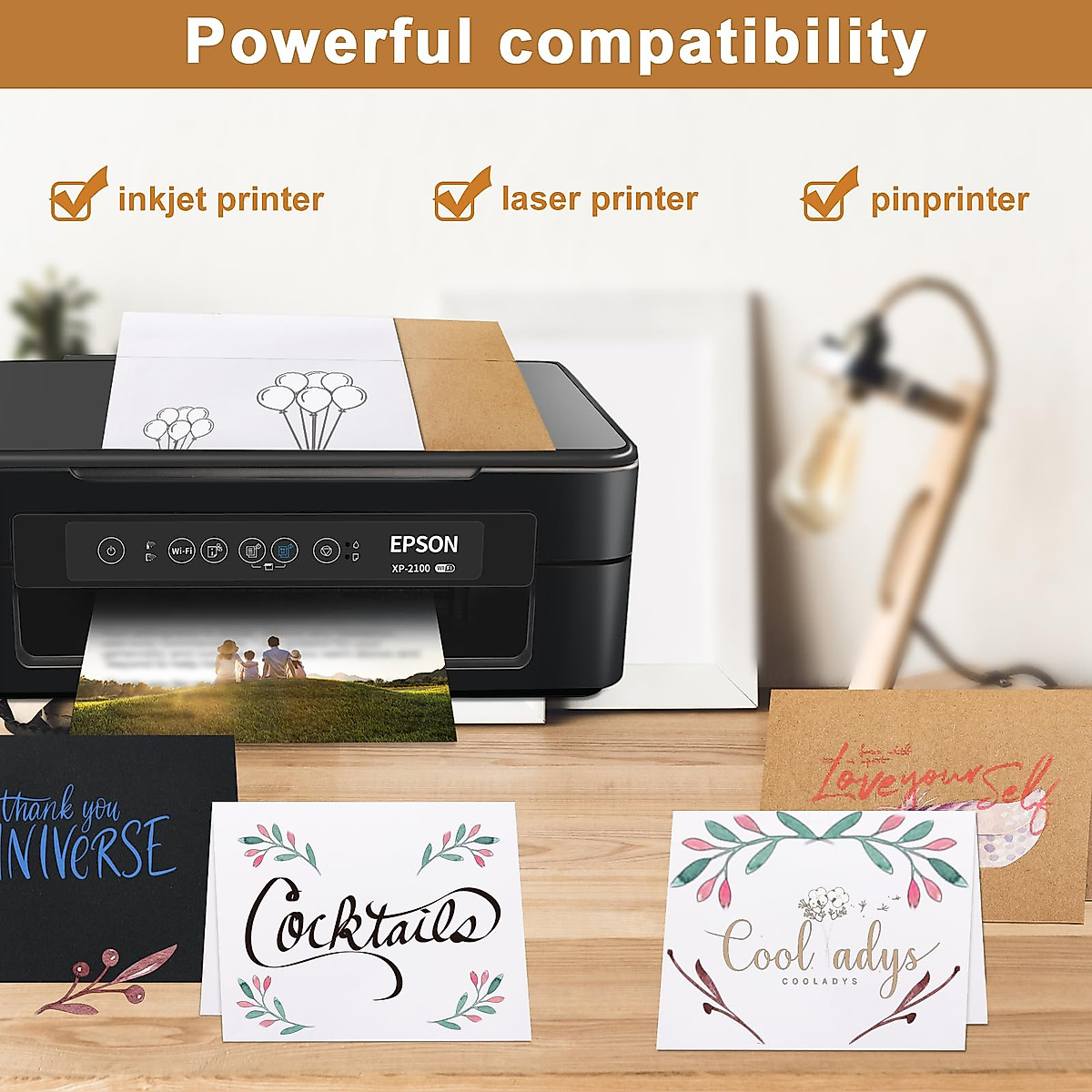 Silunkia 100 Packs White Blank Note Cards and Envelopes 5 x 7 Folded Cardstock and A7 Envelopes Self Seal for Wedding Invitations, Party, DIY Greeting Cards, Thankgiving Cards, Baby Shower