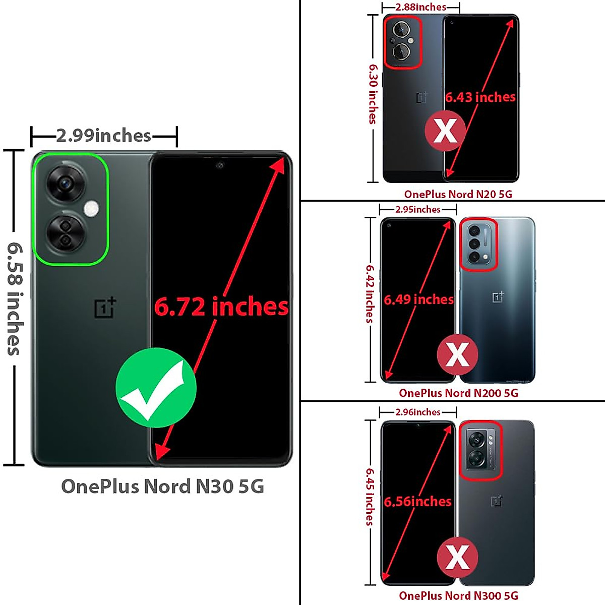 TJS Compatible for OnePlus Nord N30 5G Case, with Tempered Glass Screen Protector Dual Layer Hybrid (Magnetic Mount Friendly) Shockproof Drop Protection Impact Phone Case (Black)